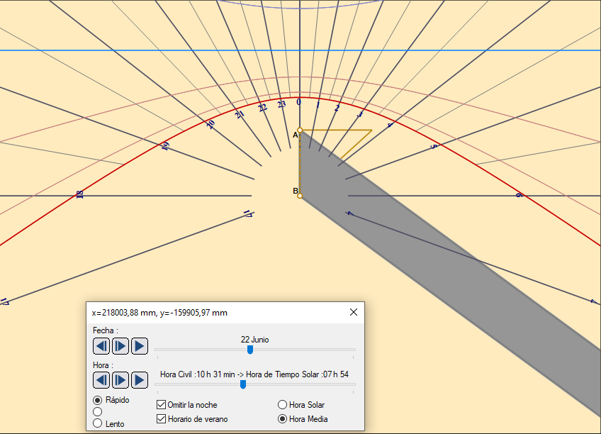Cuadrante solar occidental | Astrovigo